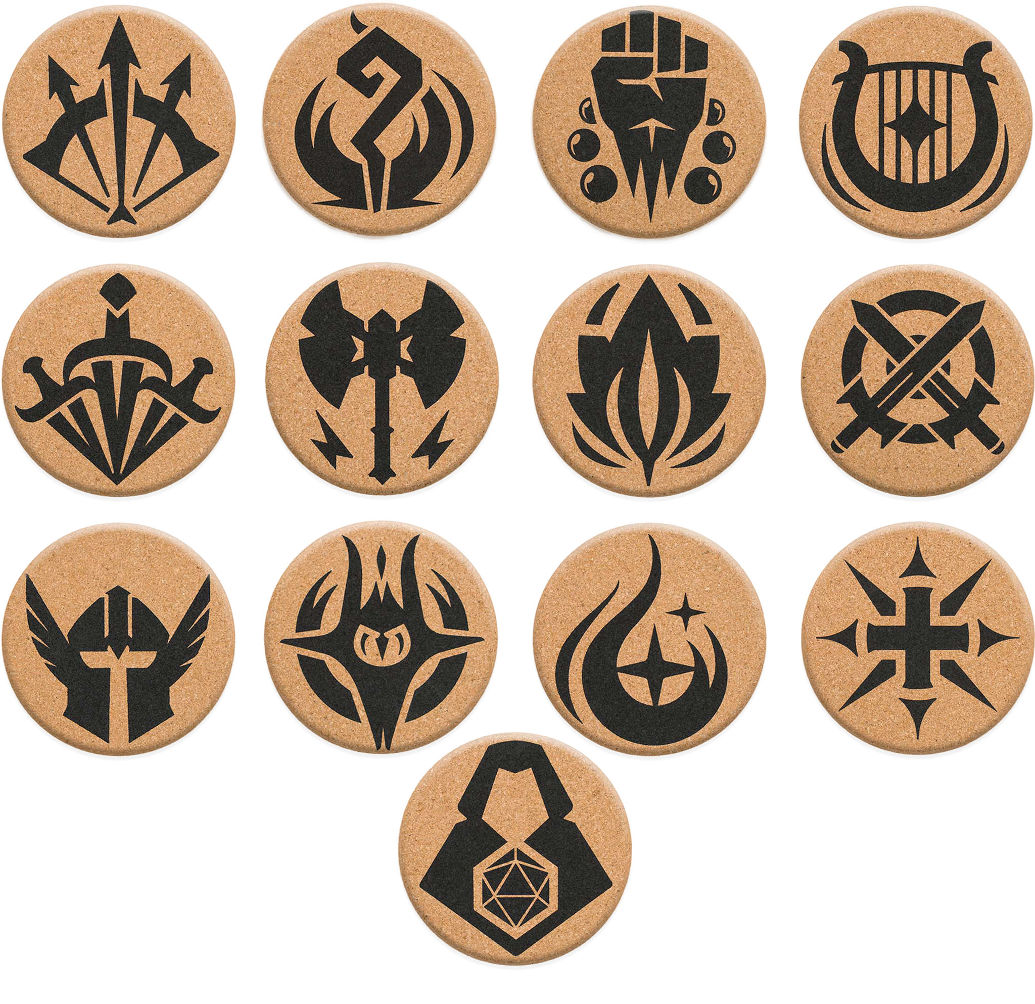RPG Class/DM Icon Coasters | Dungeons & Dragons (DnD)/RPG DM & Players