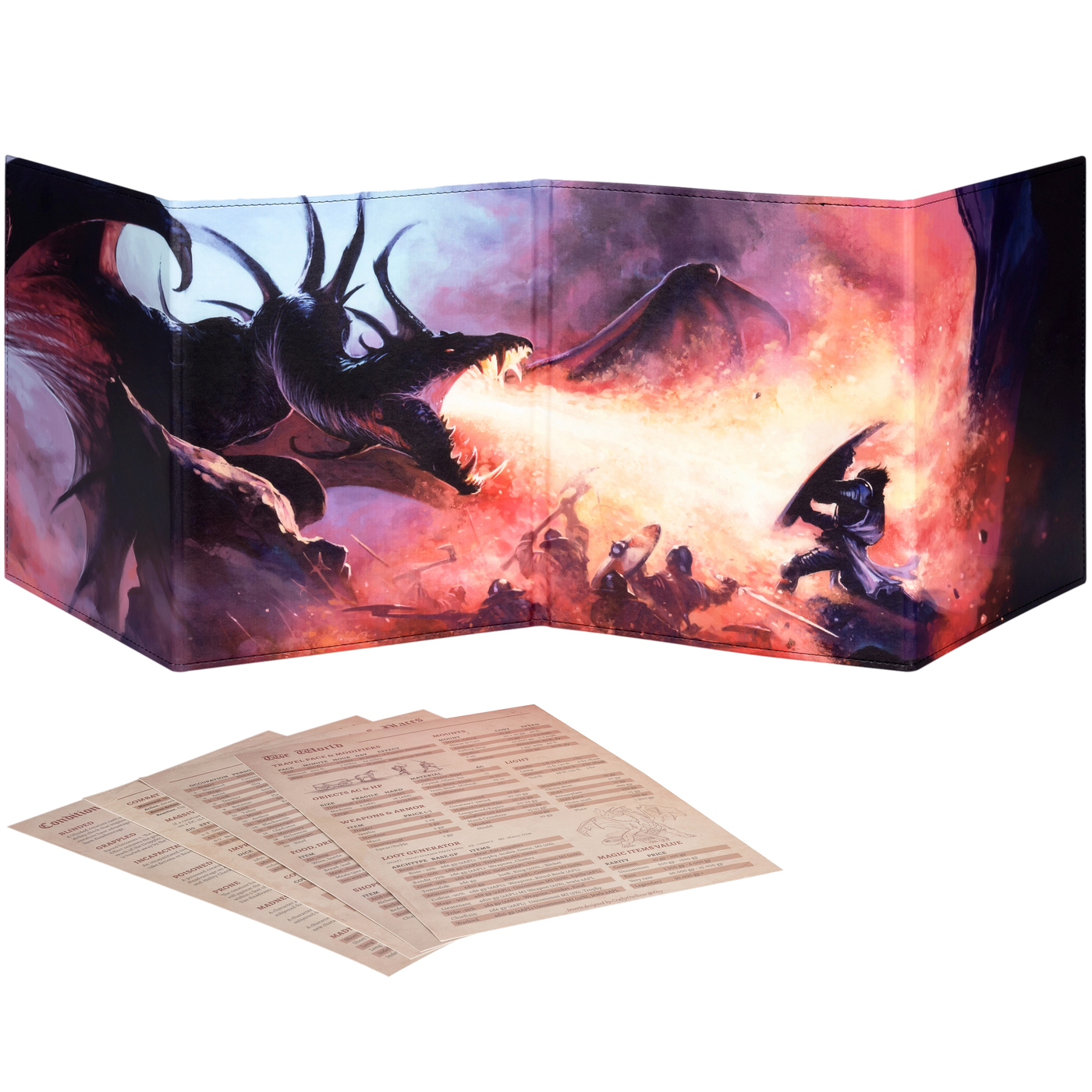 Full Color Customisable DM / Dungeon Master Screen | Any RPG DnD 5e, 4e..