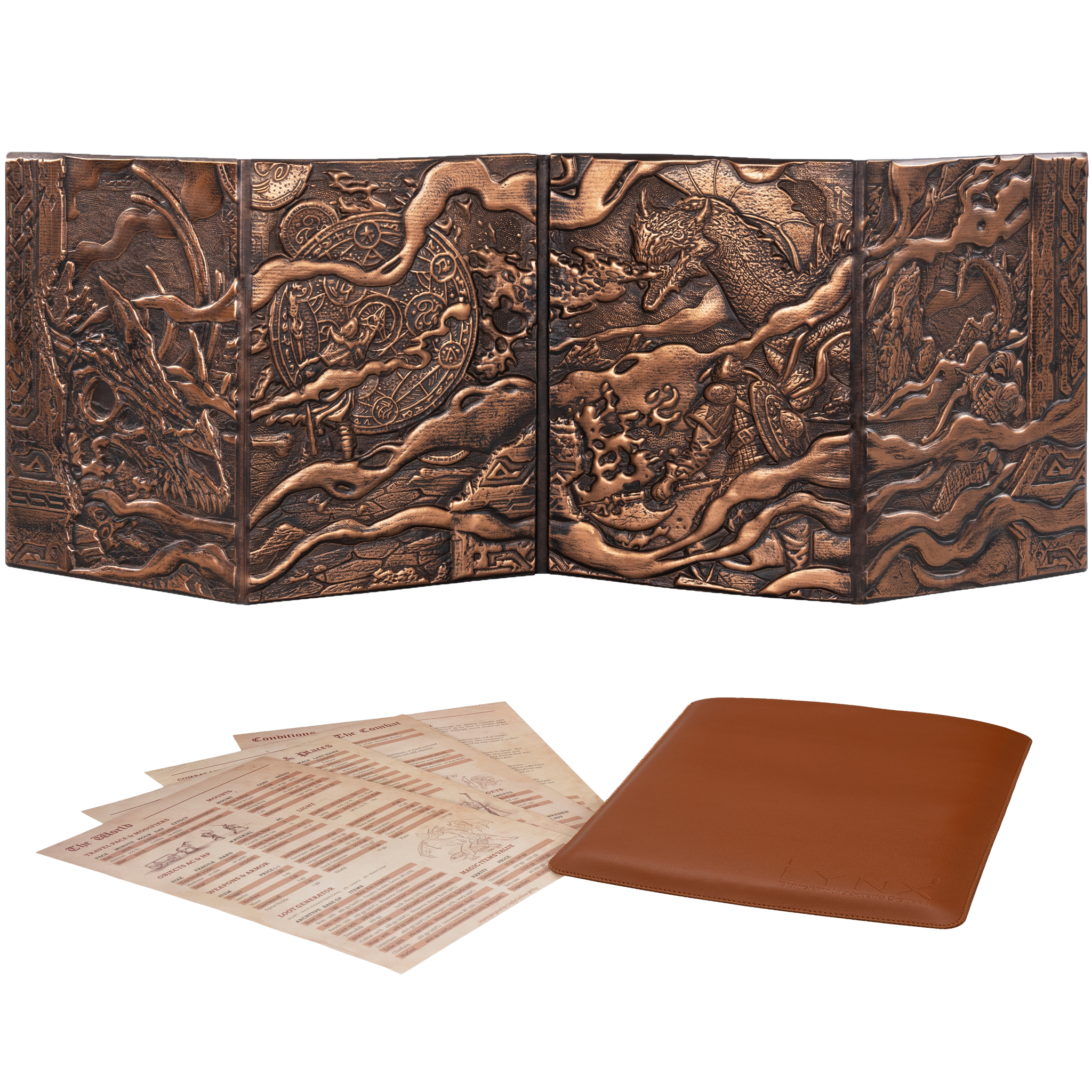 3D Faux-Leather Customisable DM/Dungeons Master Screen | DND 5e, 4e..