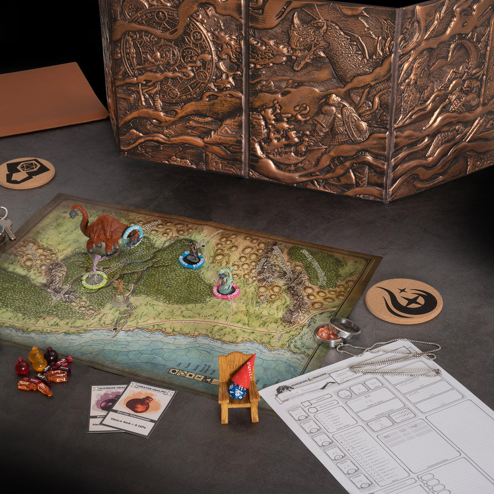 3D Faux-Leather Customisable DM/Dungeons Master Screen | DND 5e, 4e..