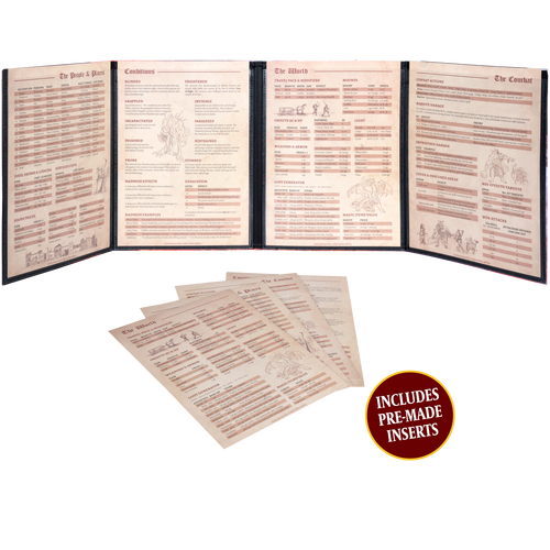 Full Color Customisable DM / Dungeon Master Screen | Any RPG DnD 5e, 4e..