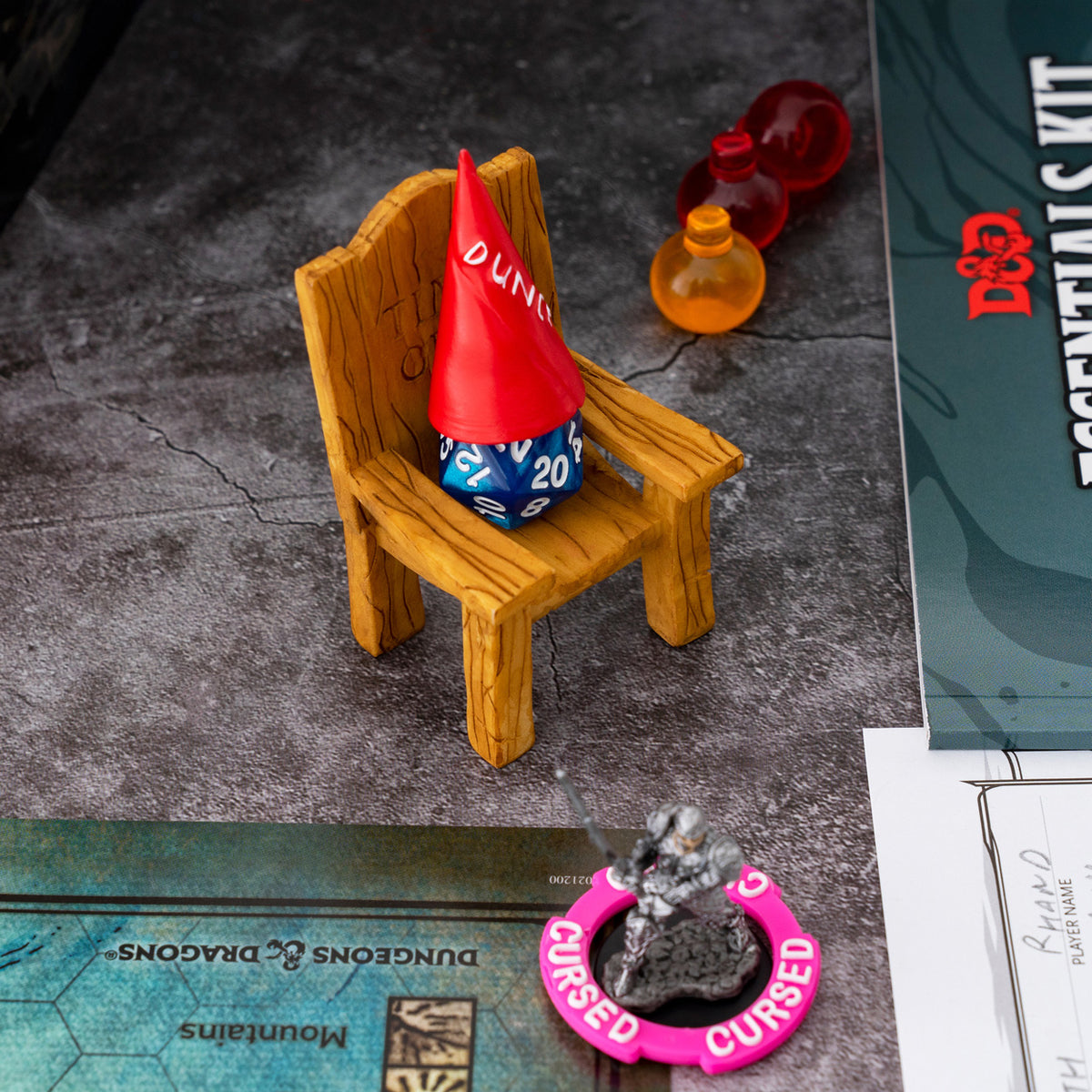 Dice Jail Chair & Dunce Hat | For Dungeons and Dragons (DND) / Any RPG